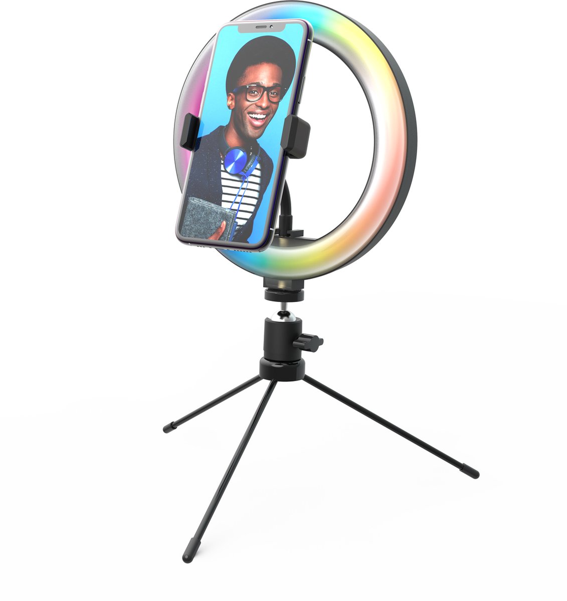 DigiPower "Shooting Star" Vlogging Kit DP-VRL10RBG - 10" RBG Color Ring ...