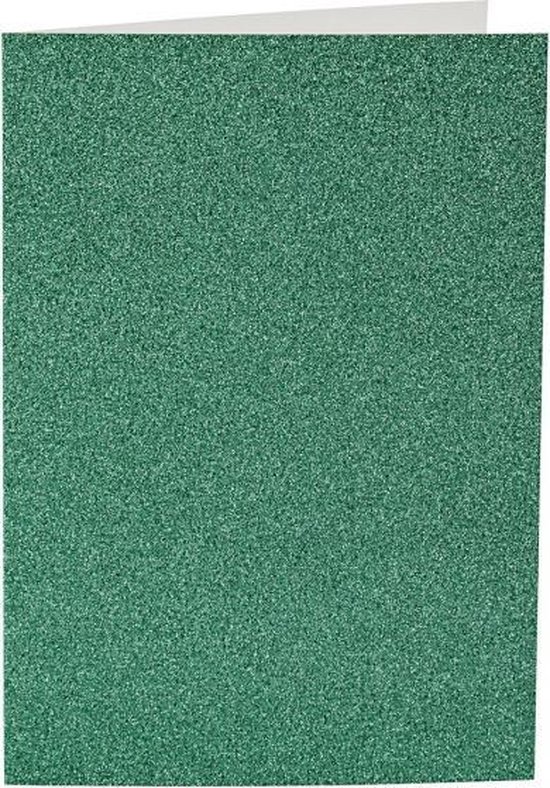 cartes à paillettes avec enveloppes 10,5 x 15 cm 4 pièces vert | bol.com