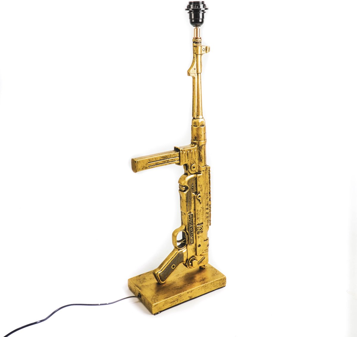 Housevitamin Gun Lamp XL - Goud- 24x15x73cm - Pistool - Geweer Lamp ...