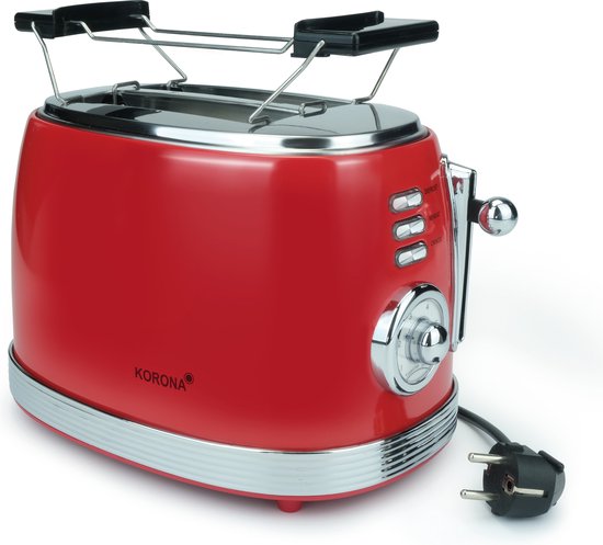 Korona 21668 - retro broodrooster - rood | bol