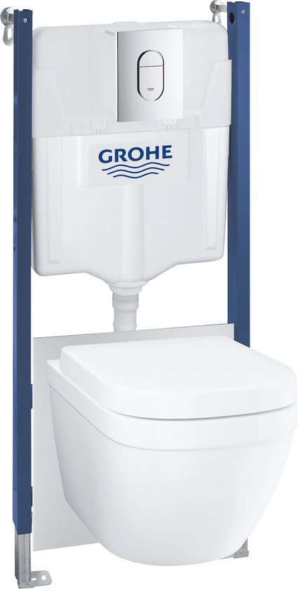 GROHE QuickFix Solido Compact 5-in-1 toiletset met hangend toilet ...
