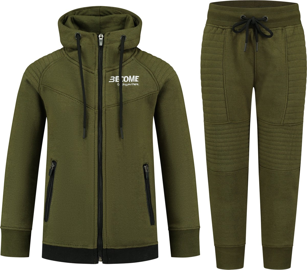 BECOME Joggingpak Jongens - Trainingspak kinderen - Kids - Groen | bol.com