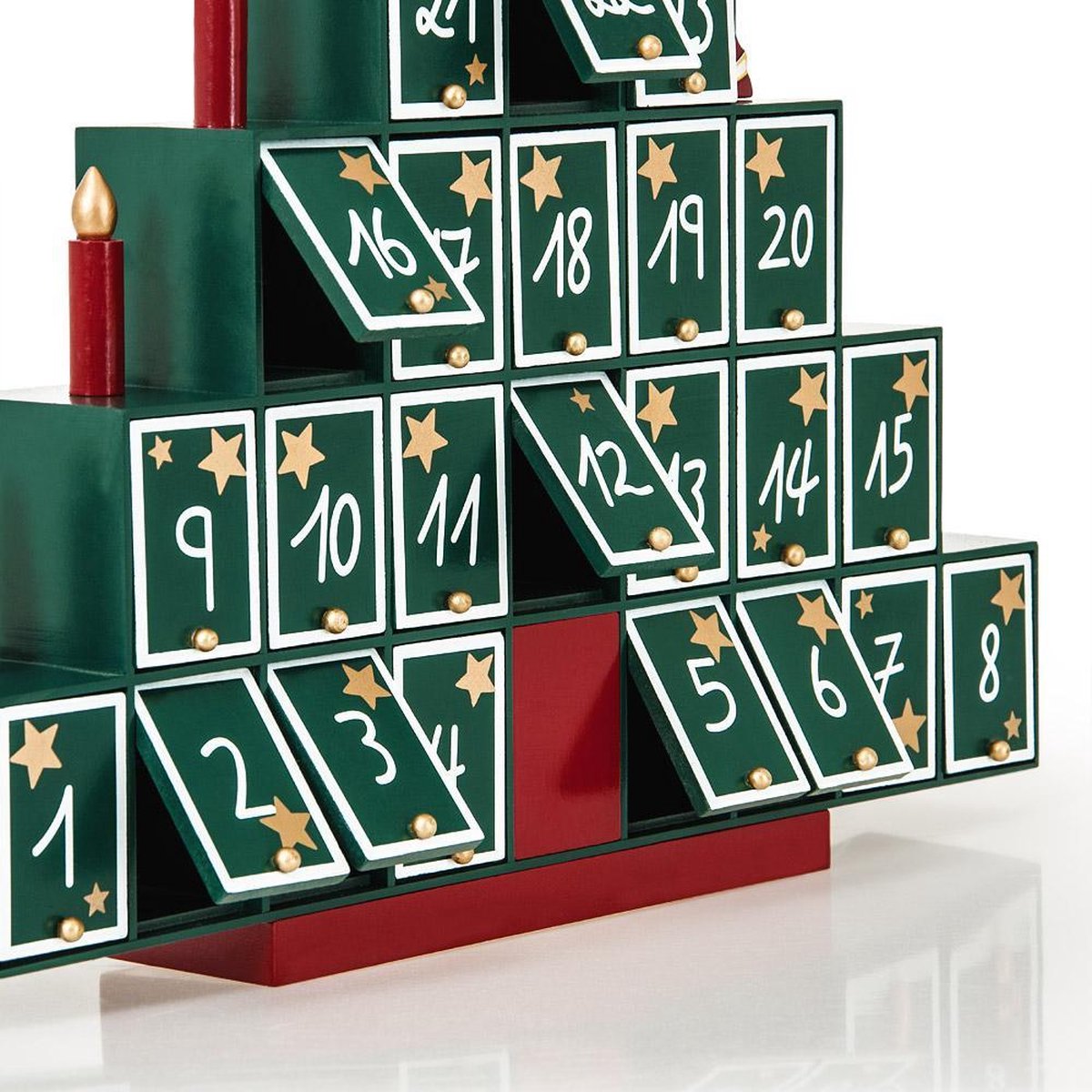 Adventskalender Houten kerstboom, piramide, Kerst, Advent, Kerst ...