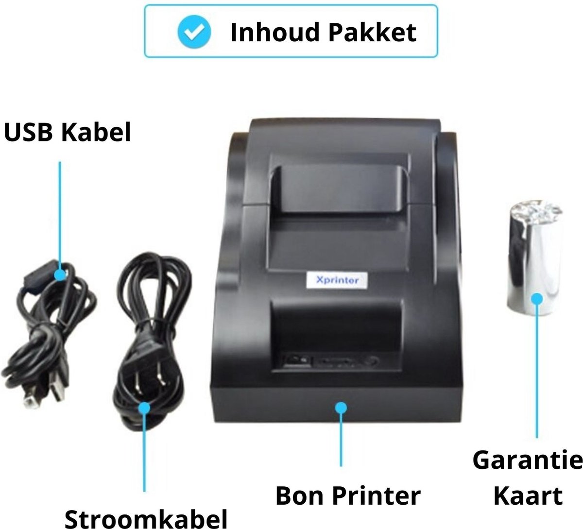 Arano® USB Kassabon Printer - Incl. 5 Gratis Rollen - Printer - Winkel ...