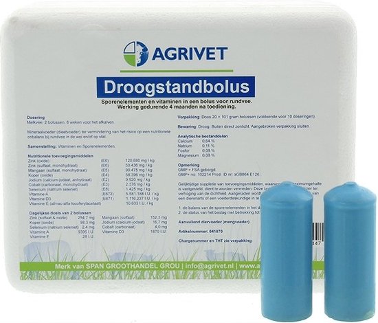 Agrivet Droogstandbolus | bol