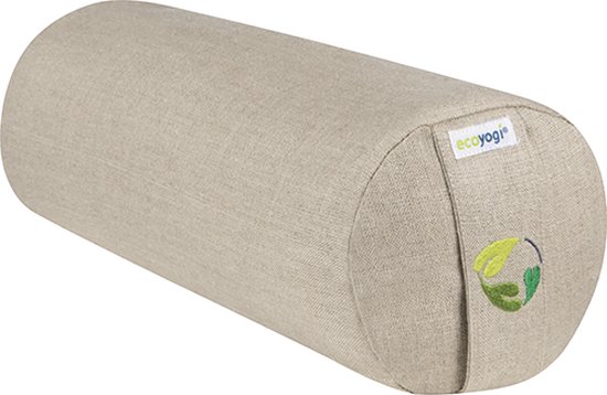 Yoga bolster Mini rond Hennep - Ecoyogi - 40 x Ø 15 cm | bol