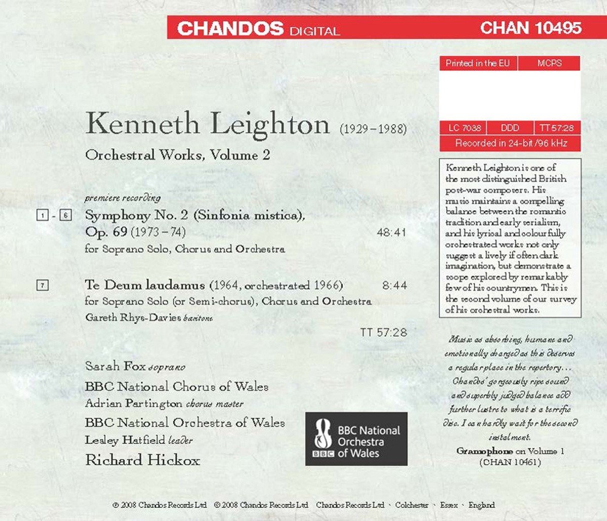 BBC National Orchestra Of Wales - Orchestral Works Volume 2 (CD), Bbc National... | bol.com