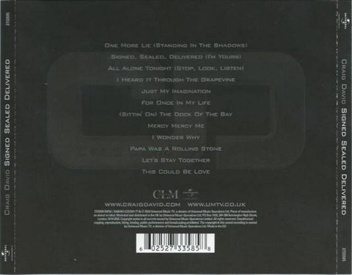 Signed Sealed Delivered, Craig David | CD (album) | Muziek | bol