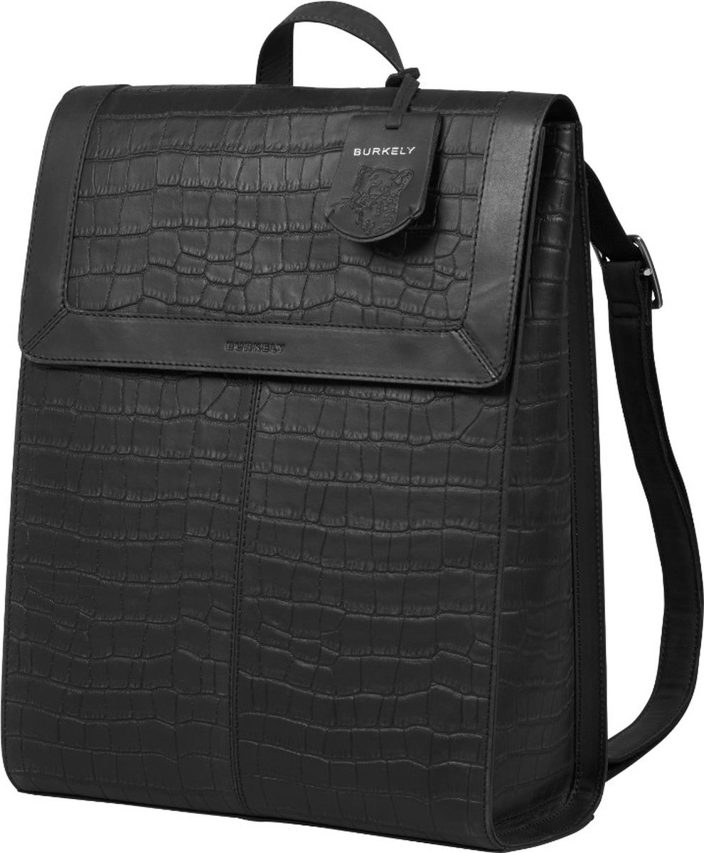 Burkely Icon Ivy Dames Rugtas 14" - Zwart | bol.com