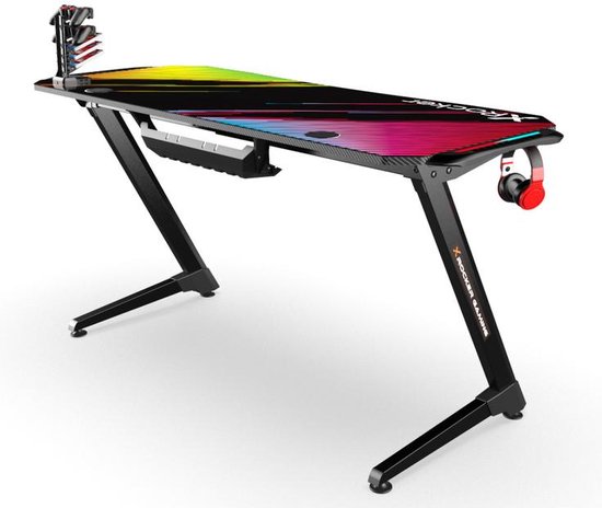X Rocker Jaguar Esports Gaming Desk - LED - Met Muismat | bol.com