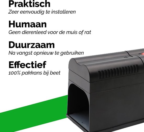 VerminBuster Elektrische Rattenval - Inclusief adapter - 100% Pakkans ...