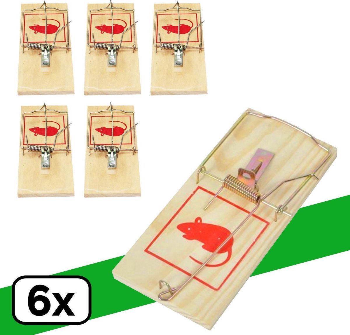 VerminBuster Houten Muizenvallen 6 stuks - Muizenklemmen - Voor Binnen ...