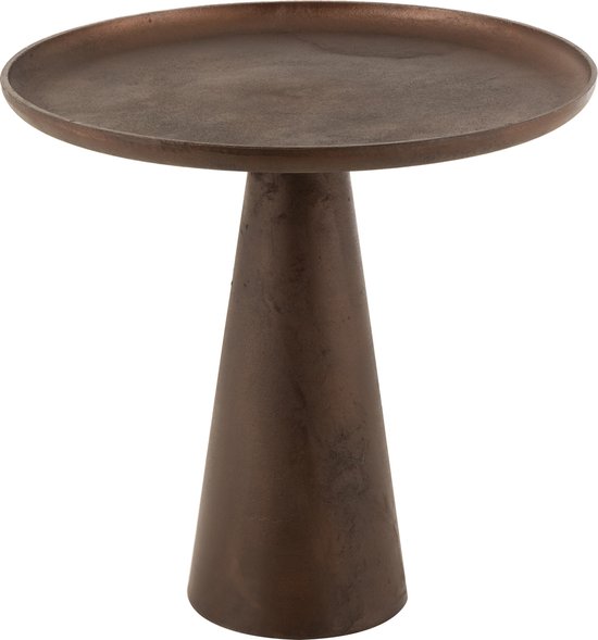 Sidetable round foot metal dark brown large | bol.com