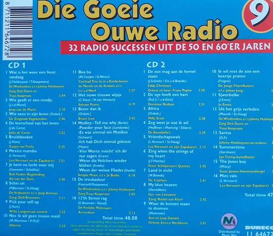 Goeie Ouwe Radio Vol.9, Dick Doorn, Lex Vevuurt, Rob touber, Alberto ...