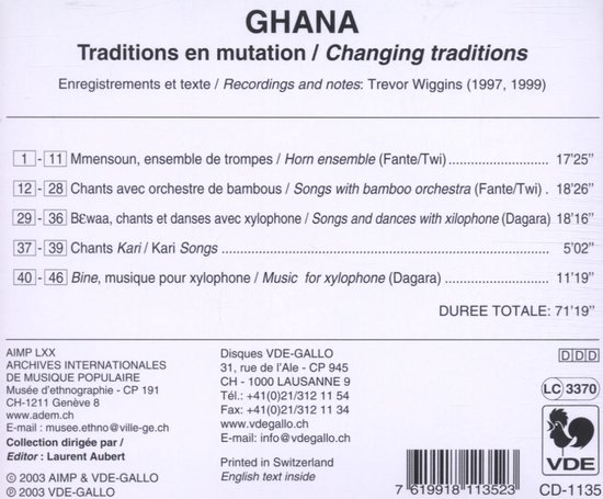 Various Artists - Ghana: Traditions En Mutation / Cha (CD), various ...