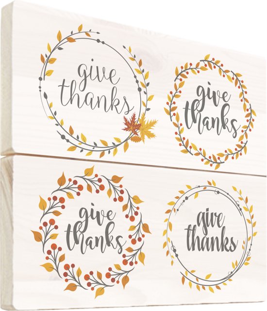 Herfst Quotes op hout - 50x50 - Herfstkransen met herfstquotes ...