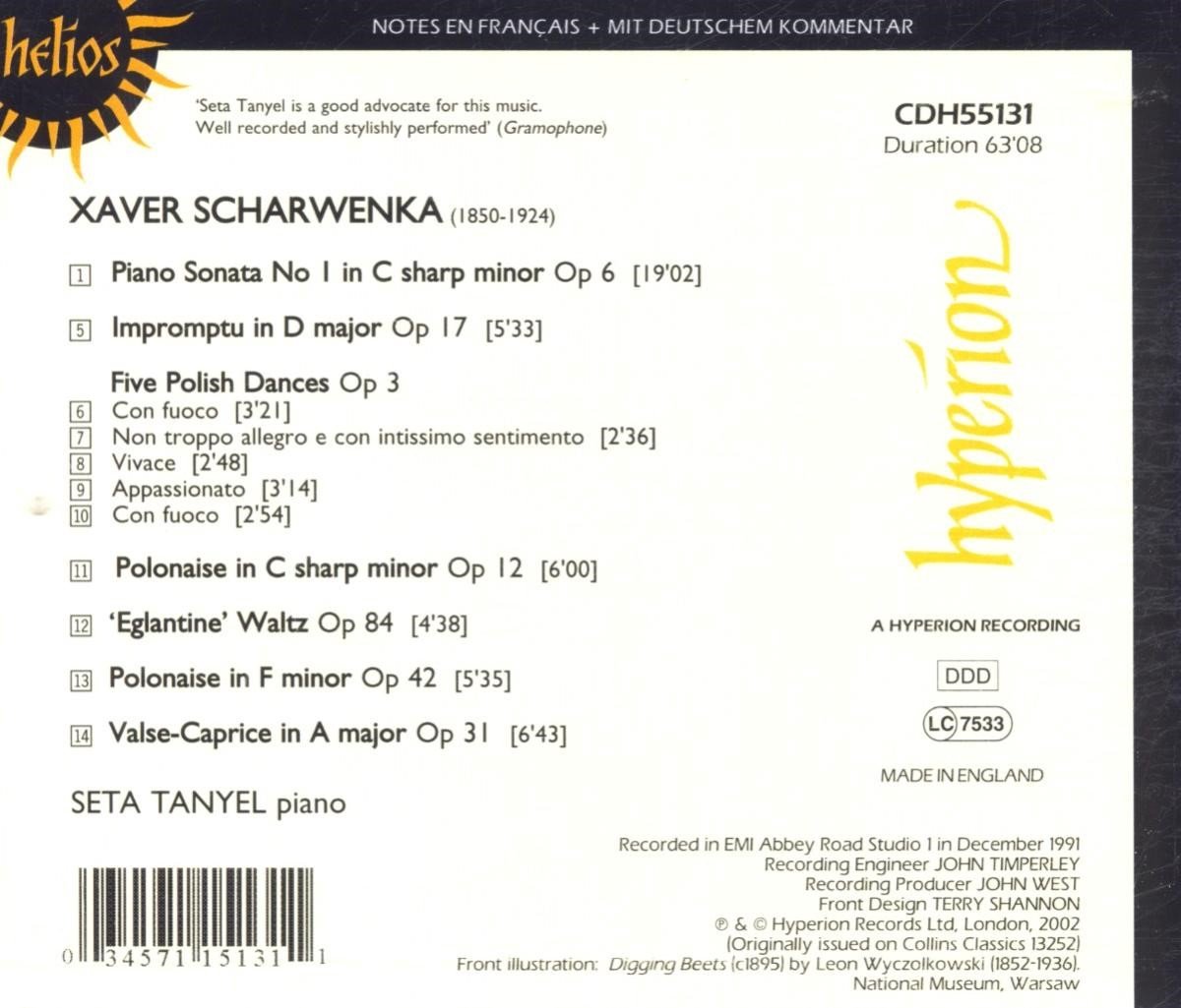 Seta Tanyel - Scharwenka Piano Music Vol 1 (CD), Seta Tanyel | CD ...