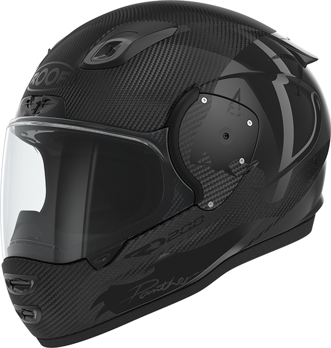 ROOF RO200 Carbon Panther Zwart Integraalhelm - Maat SM - Helm | bol.com