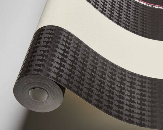BLOK STREPEN BEHANG | Design - zwart wit lila - A.S. Création Karl ...