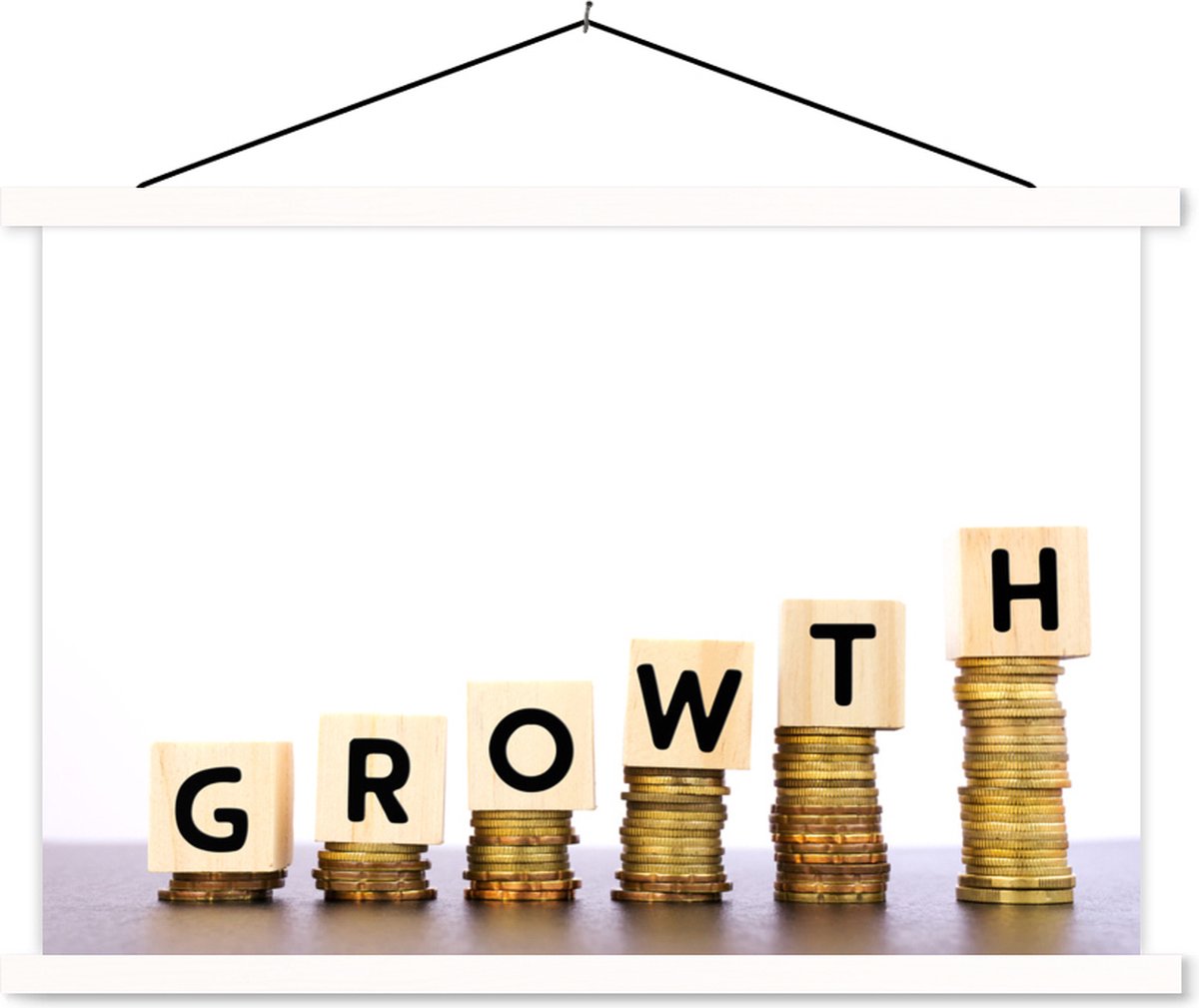 Schoolplaat - Een stijgende lijn van munten als voorbeeld van ...