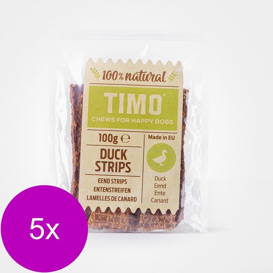 Timo Strips 100 g - Hondensnacks - 5 x Eend | bol