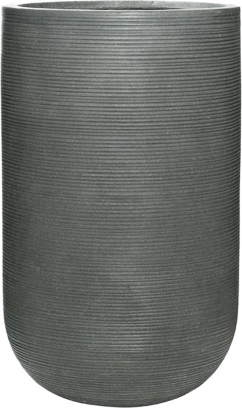 Hoge pot Ridged Horizontal Cody High L Dark grey 42x70 cm hoge ronde ...