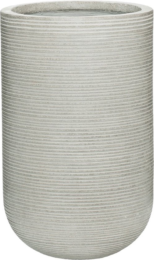 Plantenwinkel Hoge pot Ridged Horizontal Cody High S Cement 28x45 cm ...