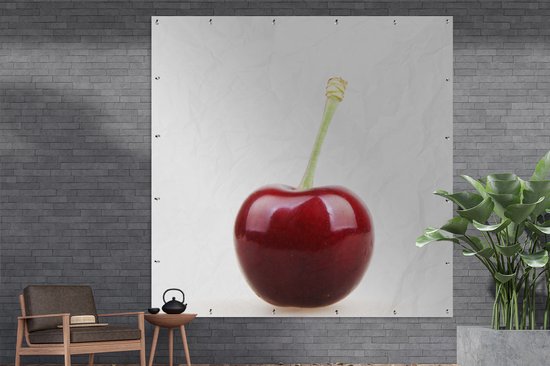 Tuin poster Kers - Wit - 200x200 cm - Tuindoek - Buitenposter | bol