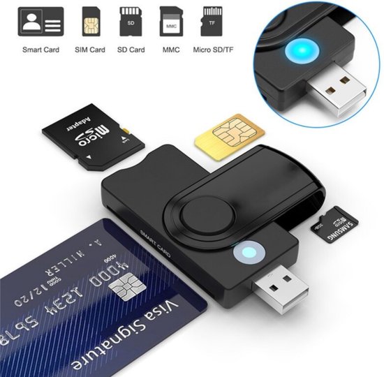 Belgische USB Smart Card Reader/ eID kaartlezer | bol.com