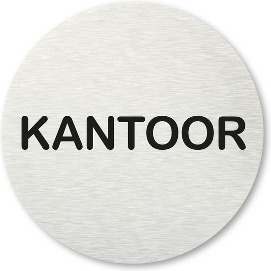 Pictogram Kantoor - aluminum rvs look - deurbordje - 8,5 x 8,5 cm ...