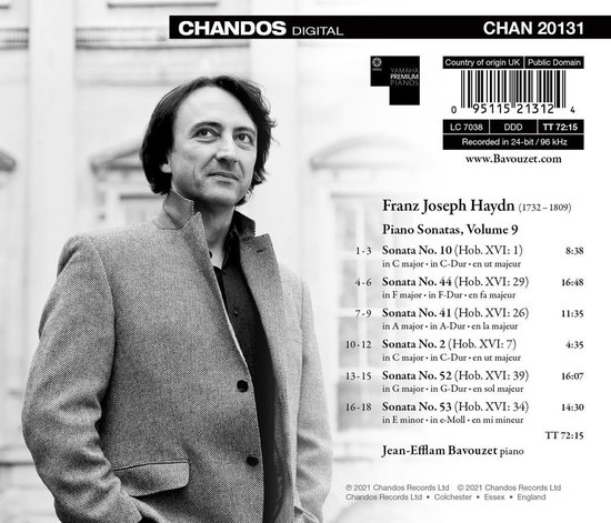 Jean-Efflam Bavouzet - Haydn Piano Sonatas Vol.9 (CD), Jean-Efflam ...