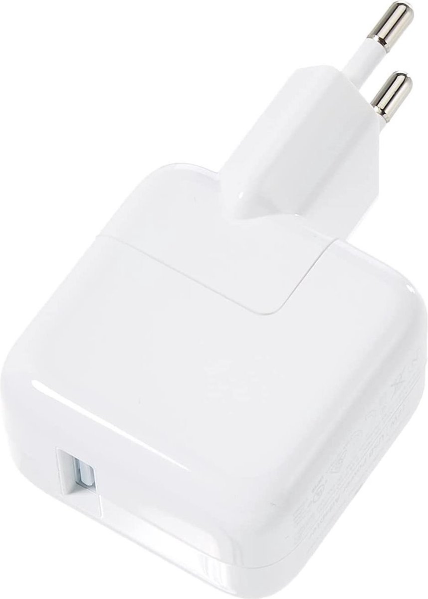 PowerPlug 12W iPad Oplader - 2.4A Oplaadstekker Blok Adapter voor Apple ...