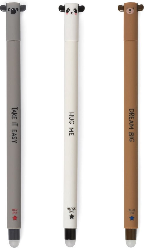Legami Uitwisbare pennen Panda Koala Beer - Navulbaar - Back to School ...