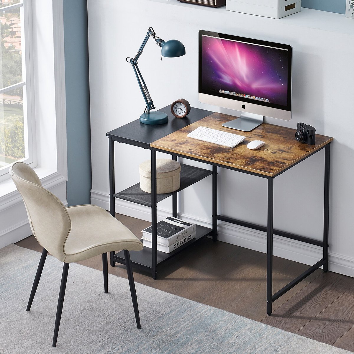 Houten - Computer Bureau - Werkstation Studie Bureau - Computer PC ...