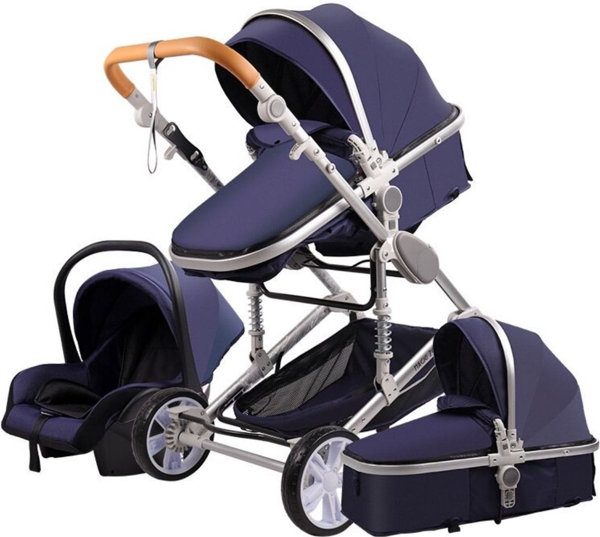 Poussette Hoobi® Luxe 3 en 1 - Poussette - Landau avec siège et berceau ...