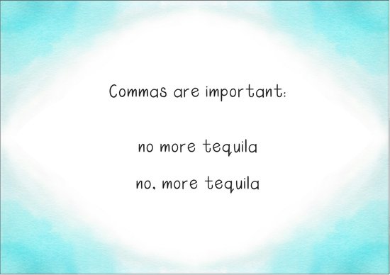 Commas are important - Poster A3 - Decoratie - Interieur - Grappige ...