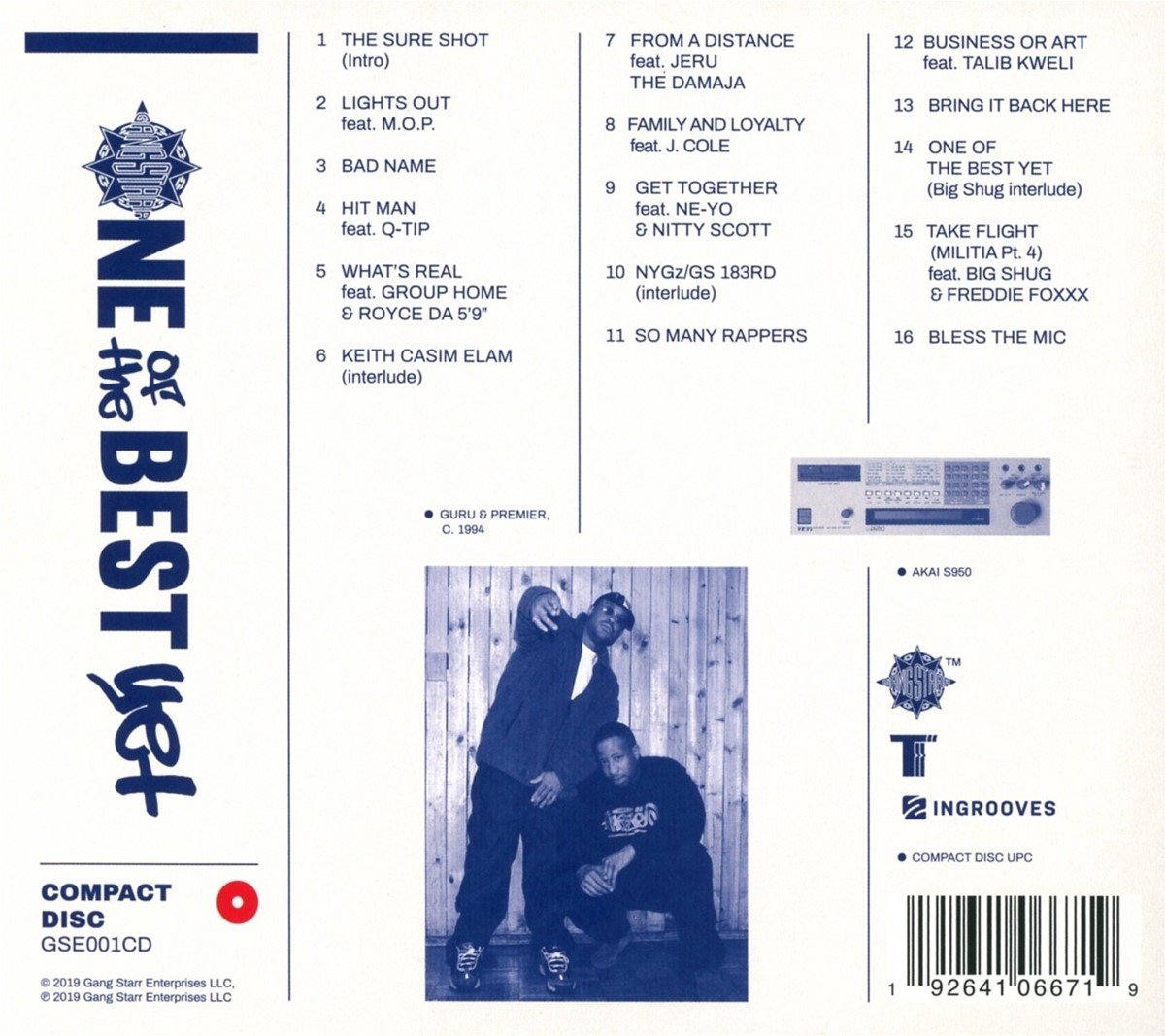 Gang Starr - One Of The Best Yet (CD), Gang Starr | CD (album) | Muziek ...