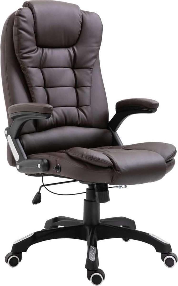 bol.com | Bureaustoel Kunstleer Bruin - Bureau stoel - Burostoel ...