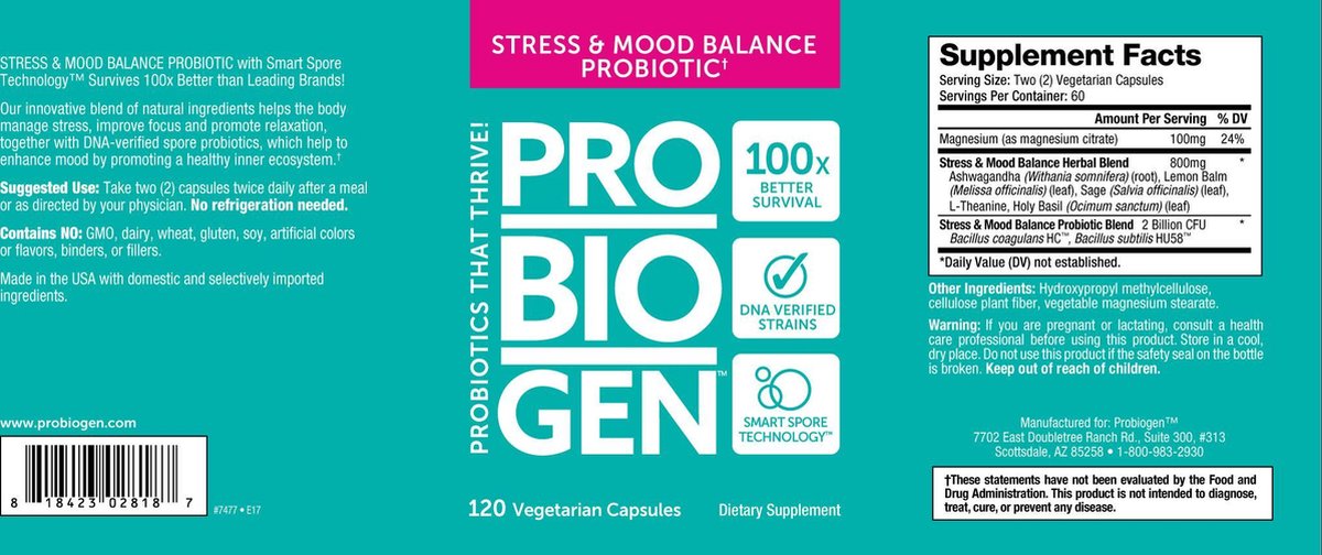 PROBIOGEN - Probiotische capsules tegen stress en voor een betere ...
