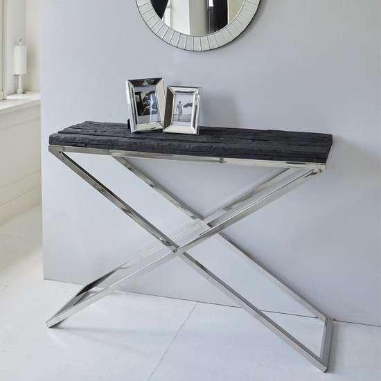 LOBERON Console Conor zilverkleurig/zwart | bol.com