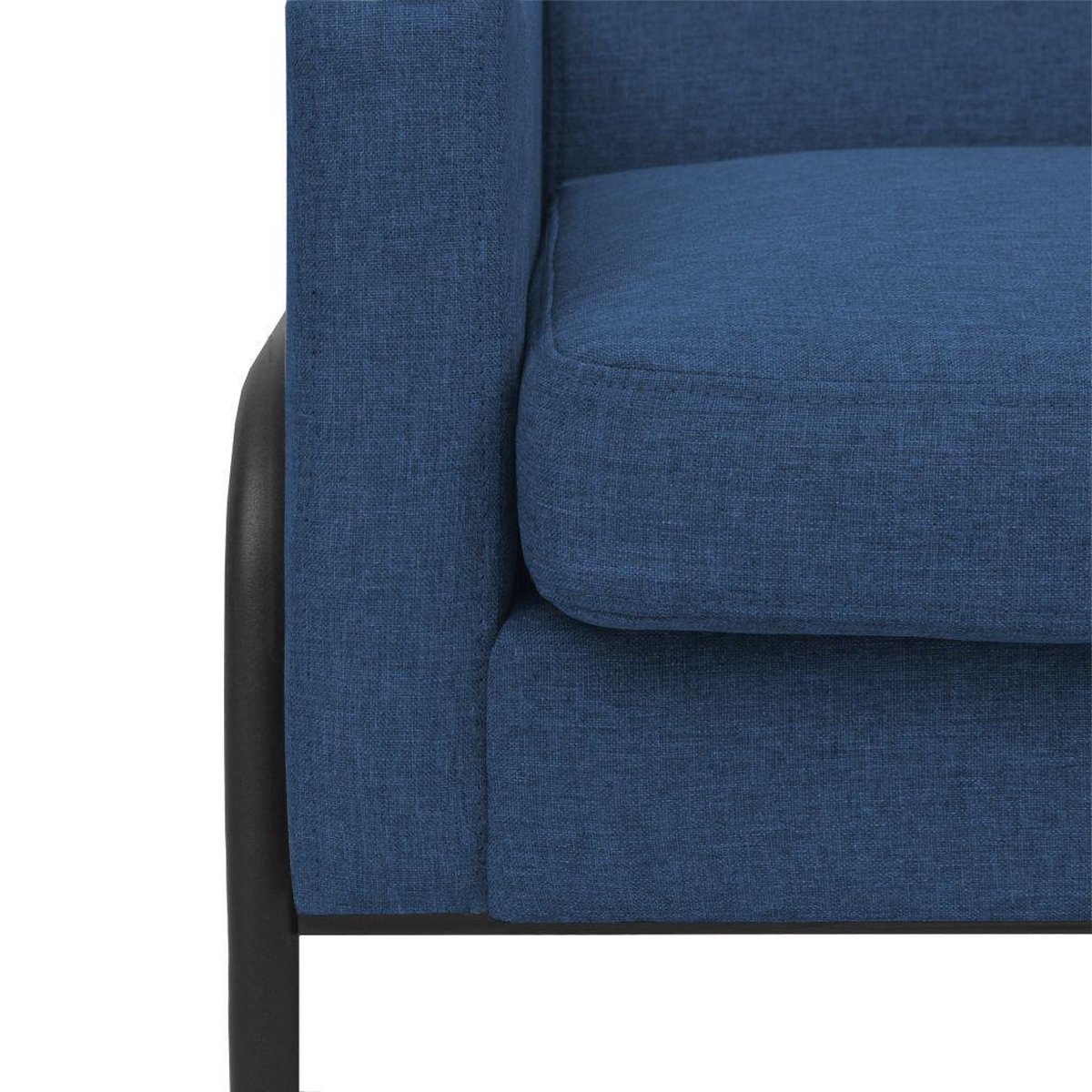Moderne Fauteuil Stof Blauw / Loungestoel / Lounge stoel / Relax stoel ...