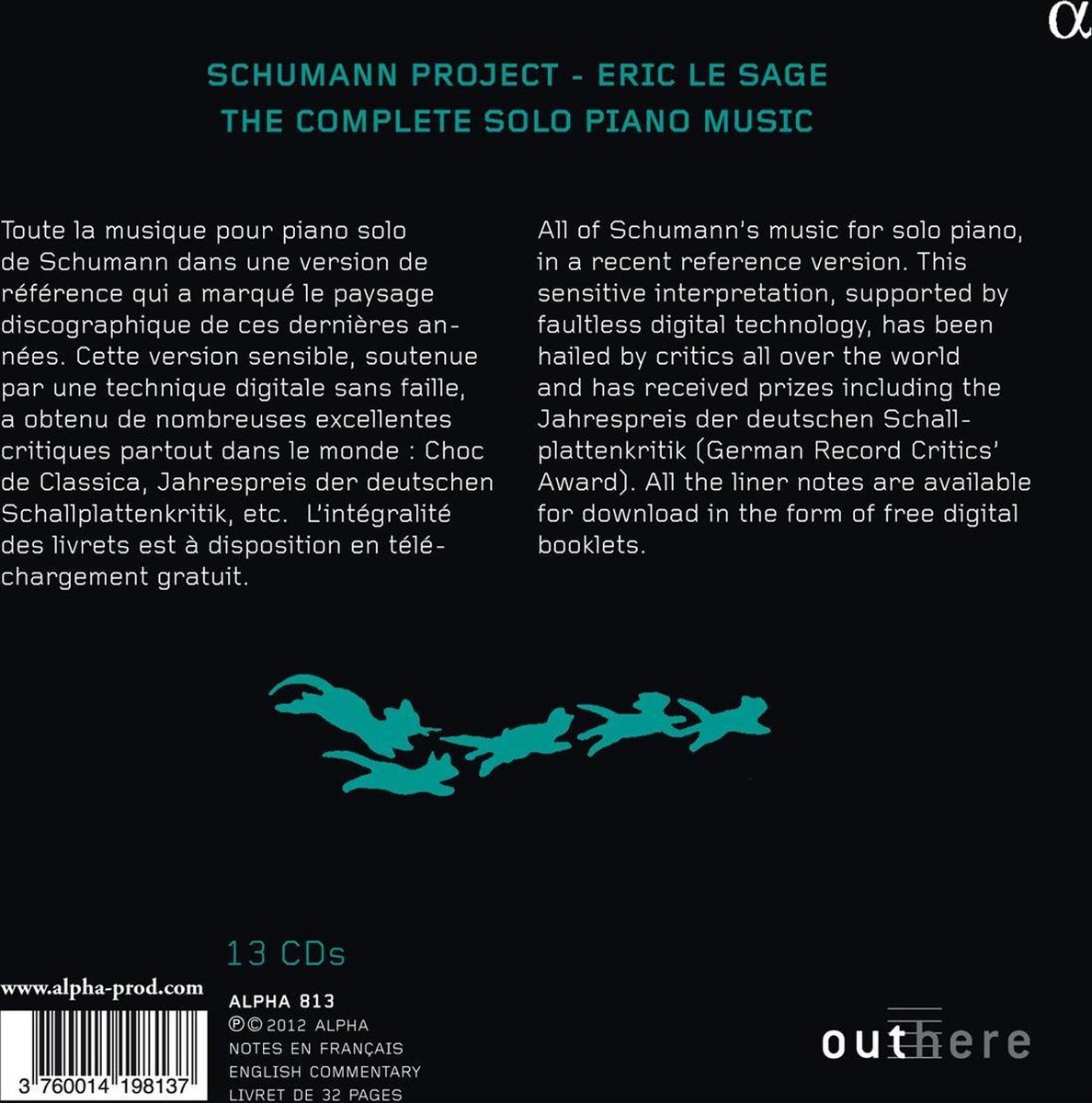 Schumann Project-Complete Piano Sol, Eric le Sage | CD (album) | Muziek | bol.com