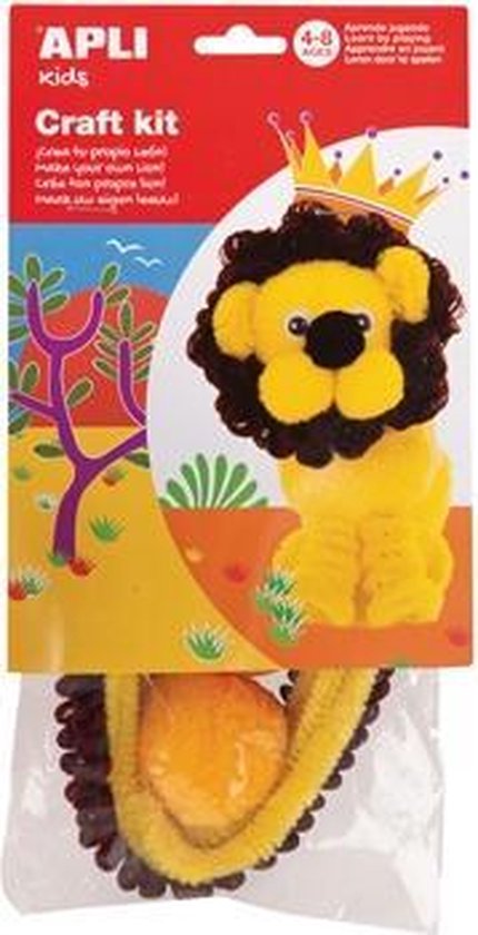 Apli Kids chenilledraad crea kit leeuw op blister | bol.com