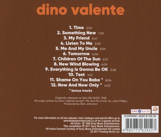Dino Valente, Dino Valente | Muziek | bol