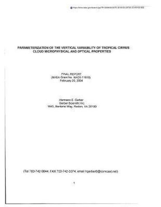 Parameterization of the Vertical Variability of Tropical Cirrus Cloud ... Parameterization of the Vertical Variability of Tropical Cirrus Cloud ...