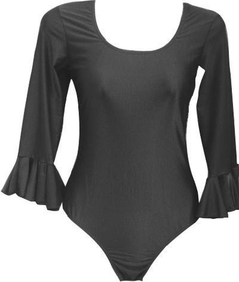 Flamenco body dames, zwart - met 3/4 mouw- Maat M | bol.com