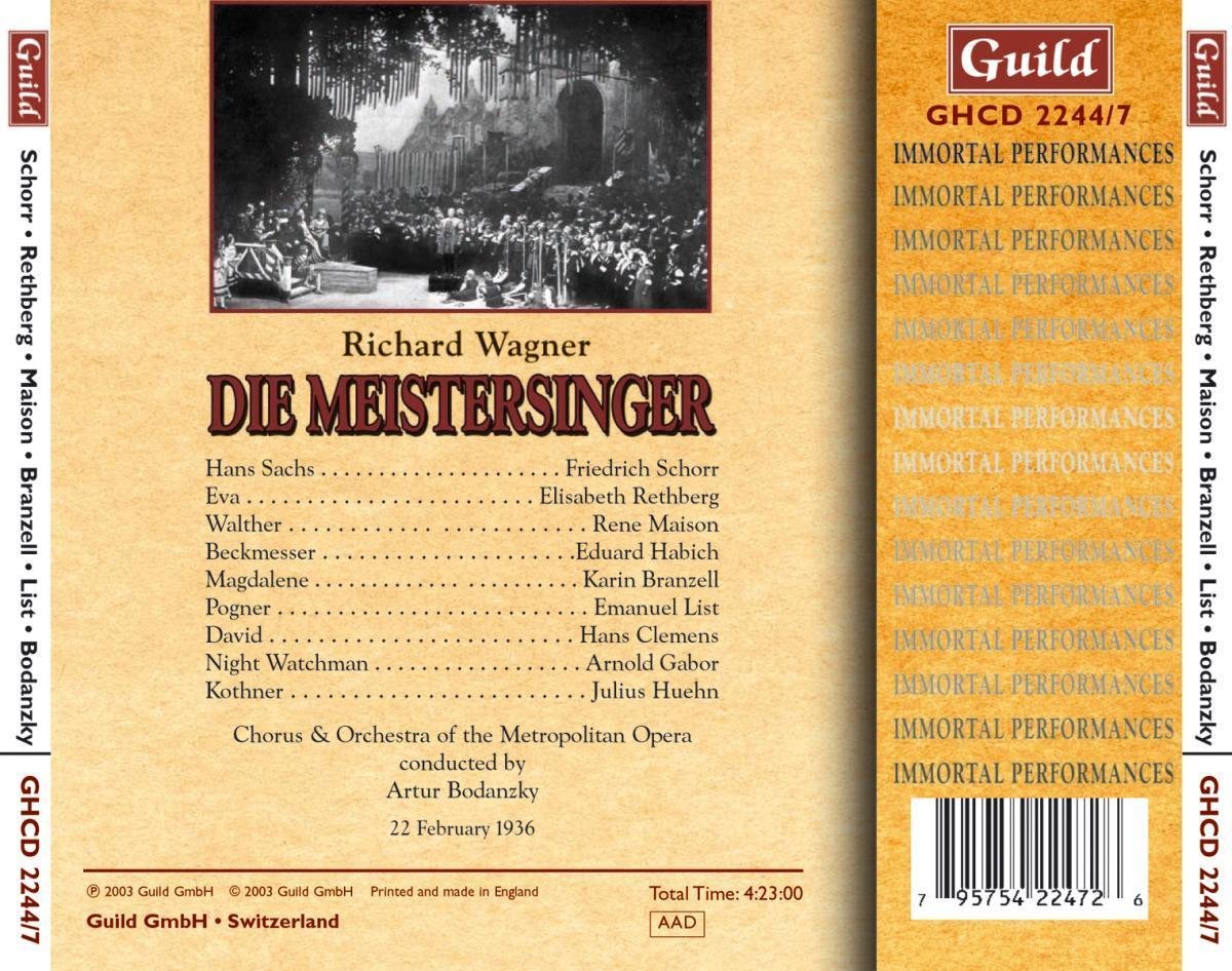 Die Meistersinger - Wagner, Chorus Of Met Opera | CD (album) | Muziek ...
