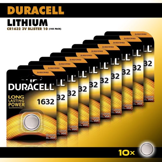 Duracell Knoopcel Lithium - CR1632 3V knoopcel batterijen - 137 mAh -... | bol.com