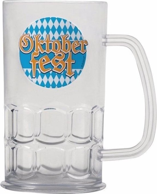 Oktoberfest 6x Bierfeest bierpullen kunststof van 400 ml | bol
