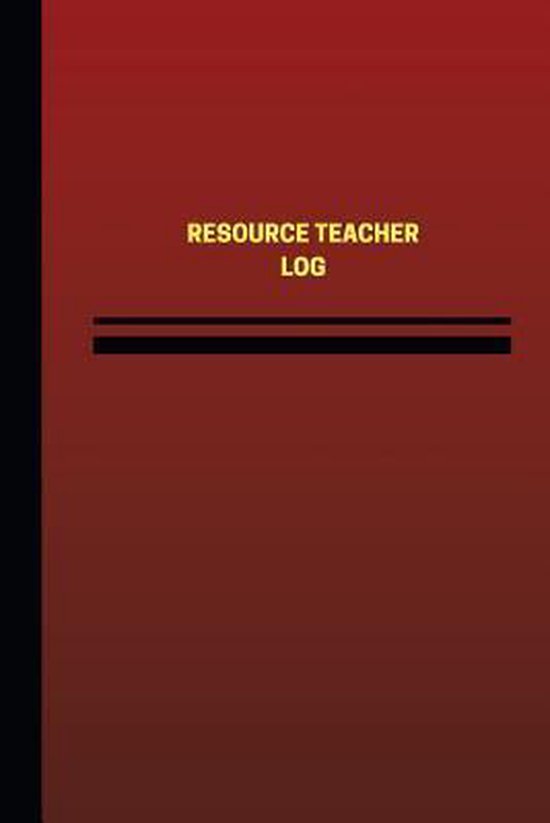 Resource Teacher Log (Logbook, Journal - 124 Pages, 6 X 9 Inches ...